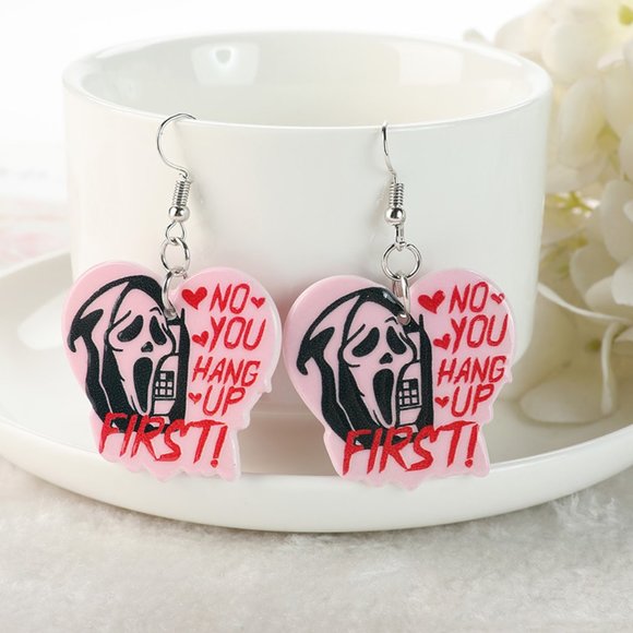 Jewelry | Scream Ghostface No You Hang Up Earrings Halloween 222 | Poshmark